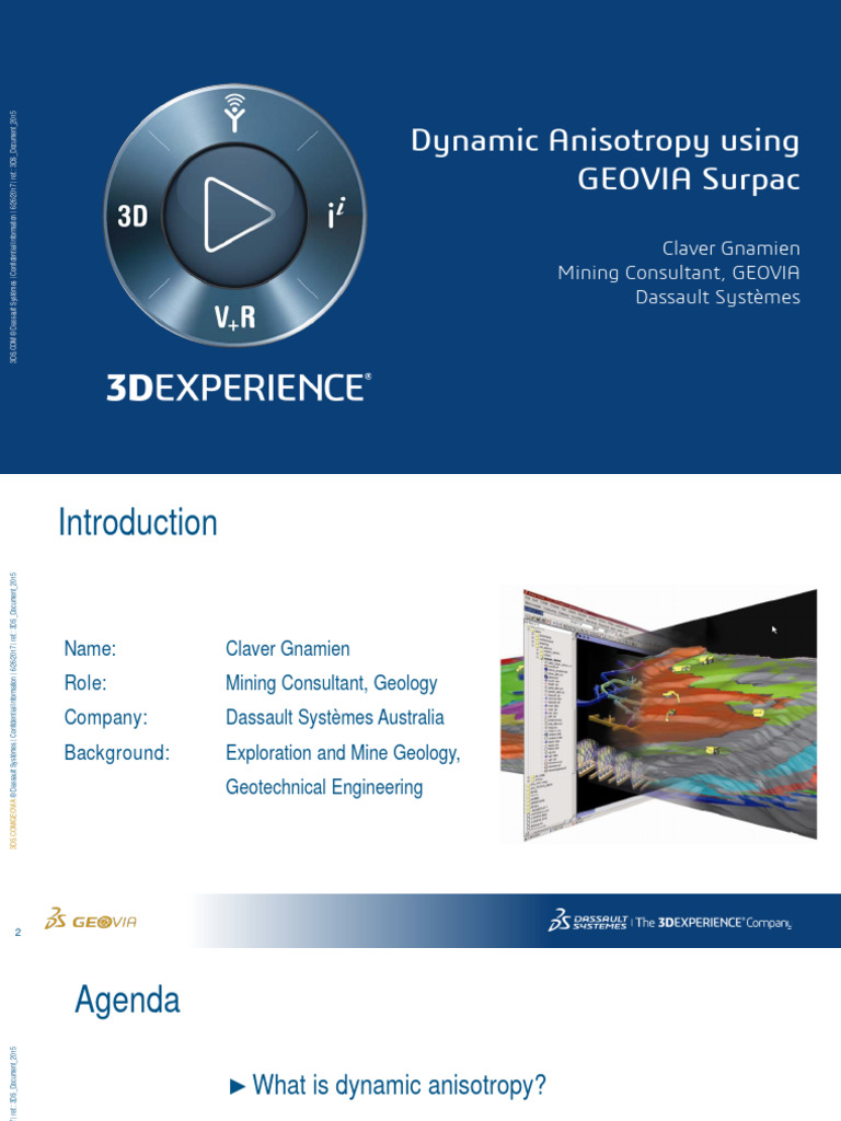 Claver Gnamien - Dassault Systemes - Dynamic Anisotropy in Surpac | PDF | Statistics | Estimator