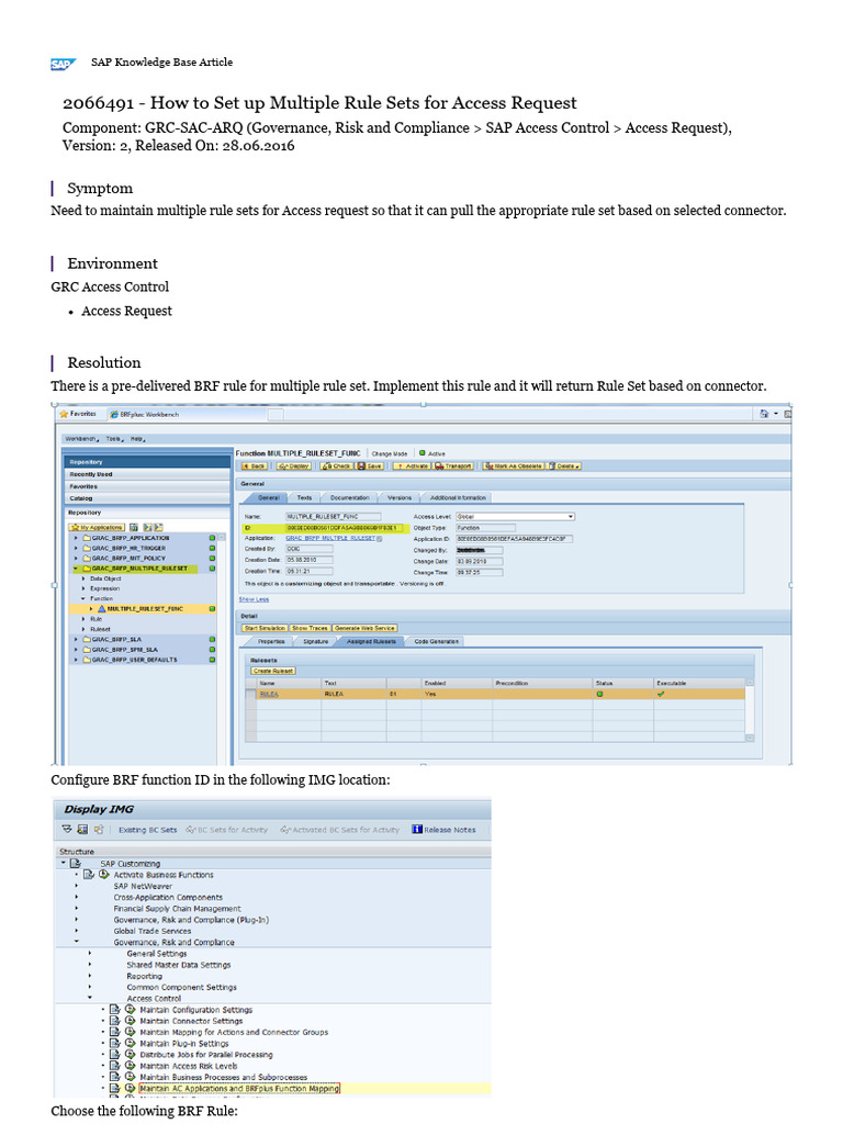 How To Set Up Multiple Rule Sets For Access Request | PDF
