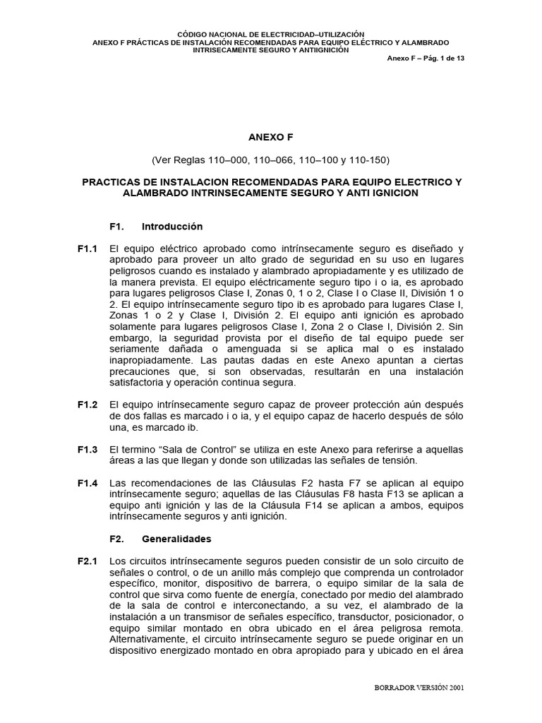 Anexo F | Descargar gratis PDF | Red eléctrica | Conector eléctrico