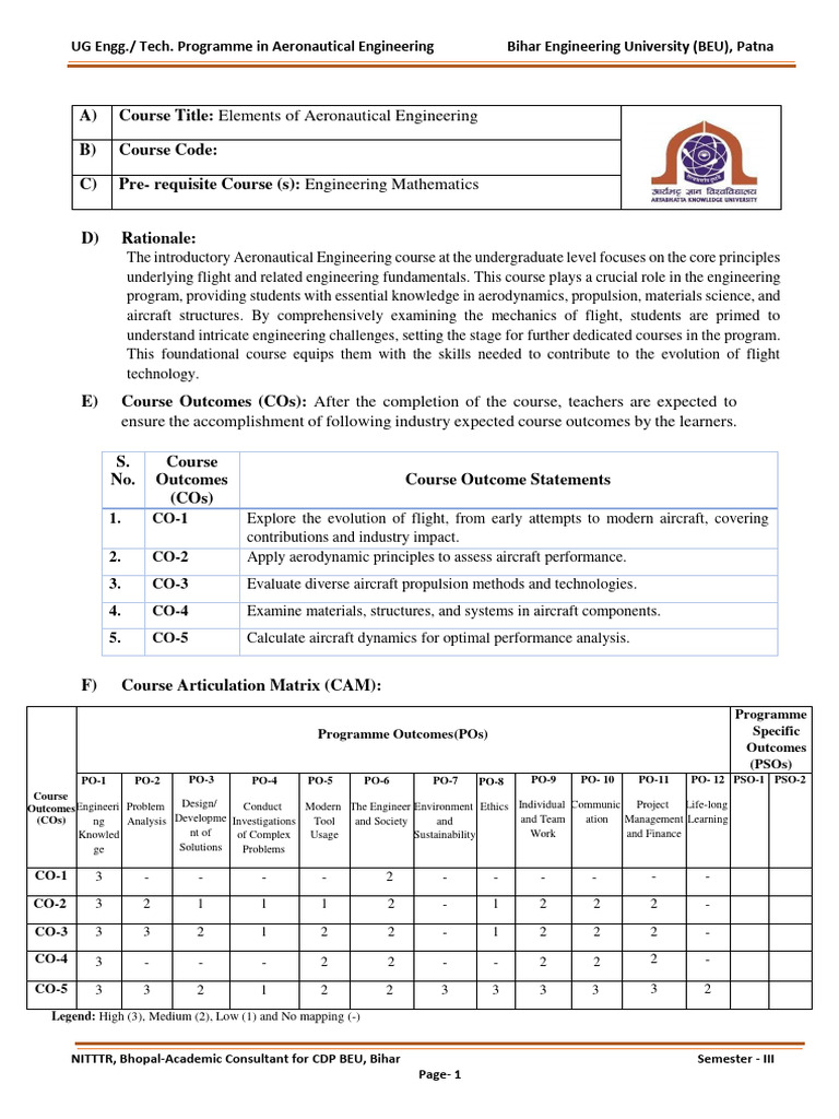 Elements of Aeronautical Engineering Course | PDF | Jet Engine | Aircraft