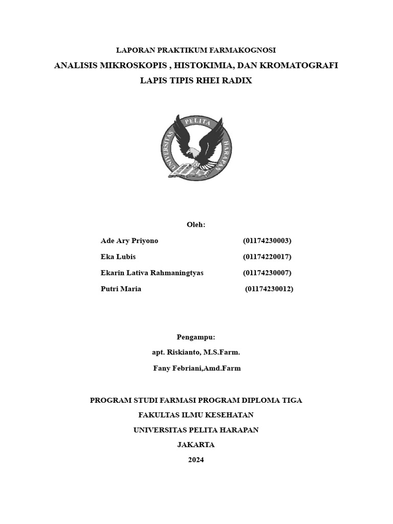 Analisis Mikroskopis Rhei Radix | PDF | Sains & Matematika