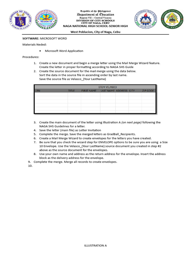 Mail Merge Activity | PDF | Envelope | Microsoft Word