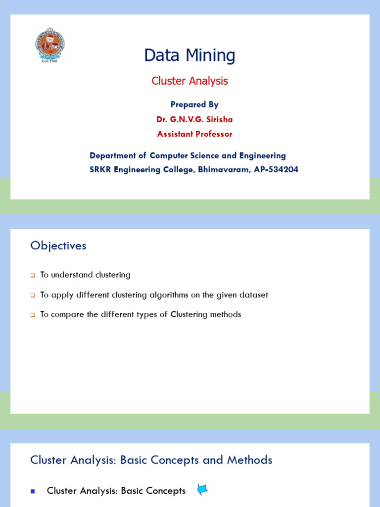 1630324172661_Unit_5 Cluster Analysis | PDF | Cluster Analysis | Spatial Analysis