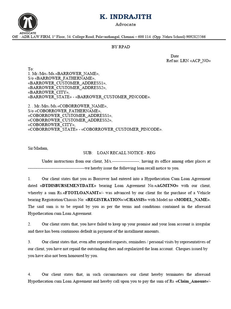 LRN Format - CoBR | PDF | Business Law | Financial Services