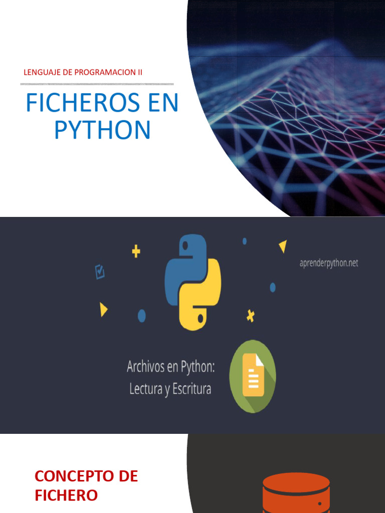 Clase - FICHEROS EN PYTHON | PDF | Archivo de computadora | Almacenador ...