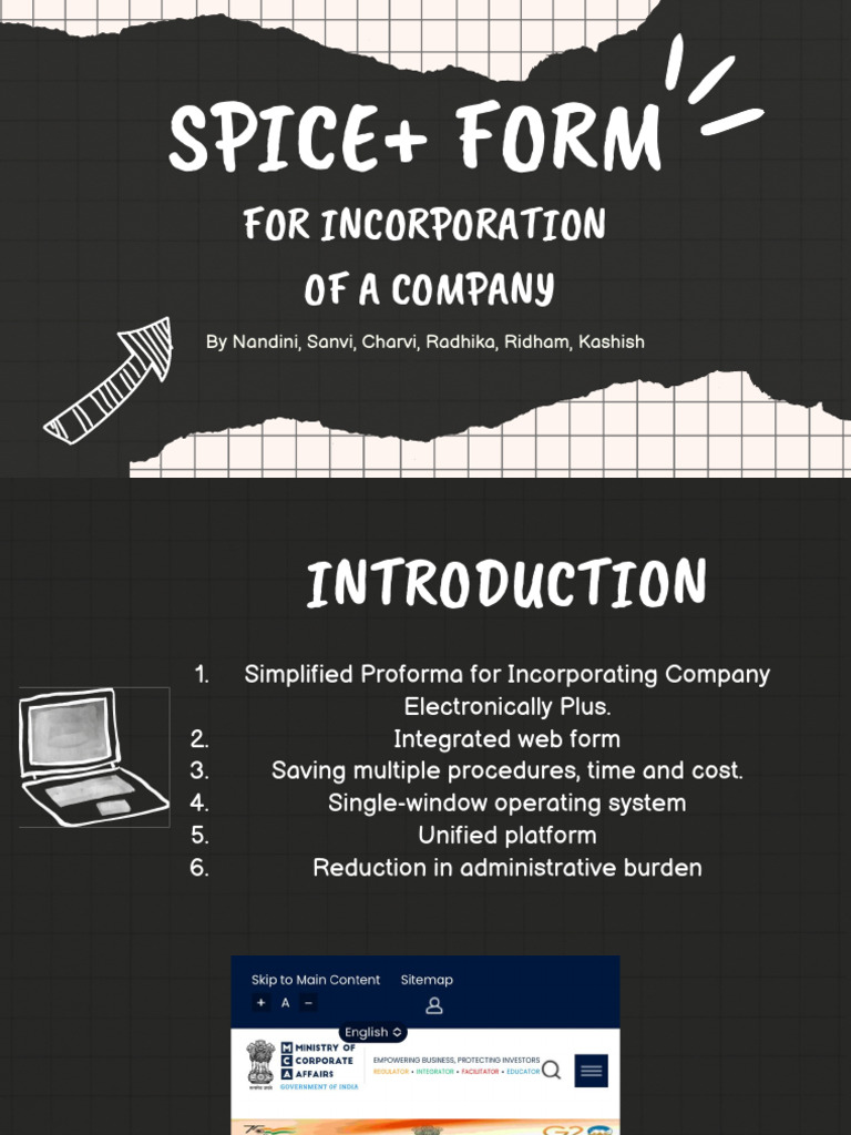 SPICE+ Company Incorporation Guide | PDF | Articles Of Association ...