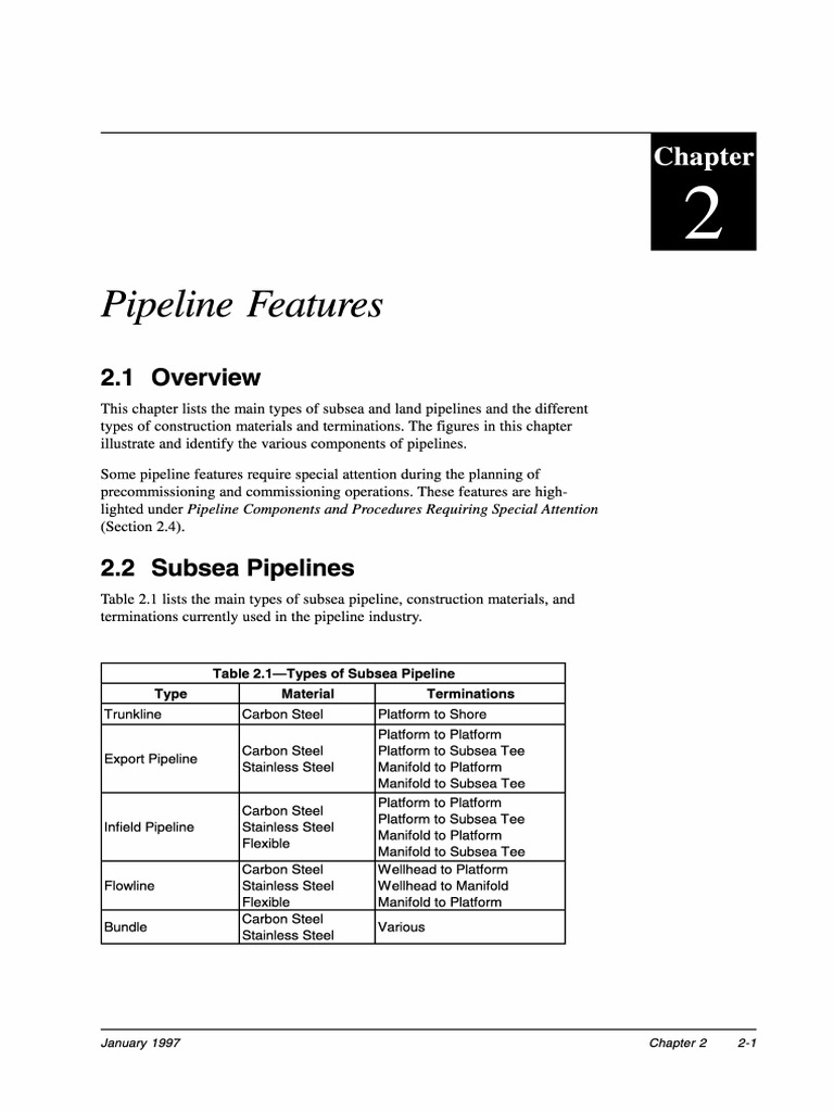 Subsea and Land Pipeline Features Guide | PDF | Valve | Pump