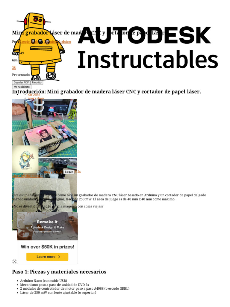 Mini CNC Laser Wood Engraver and Laser Paper Cutter. _ 18 Steps (with ...