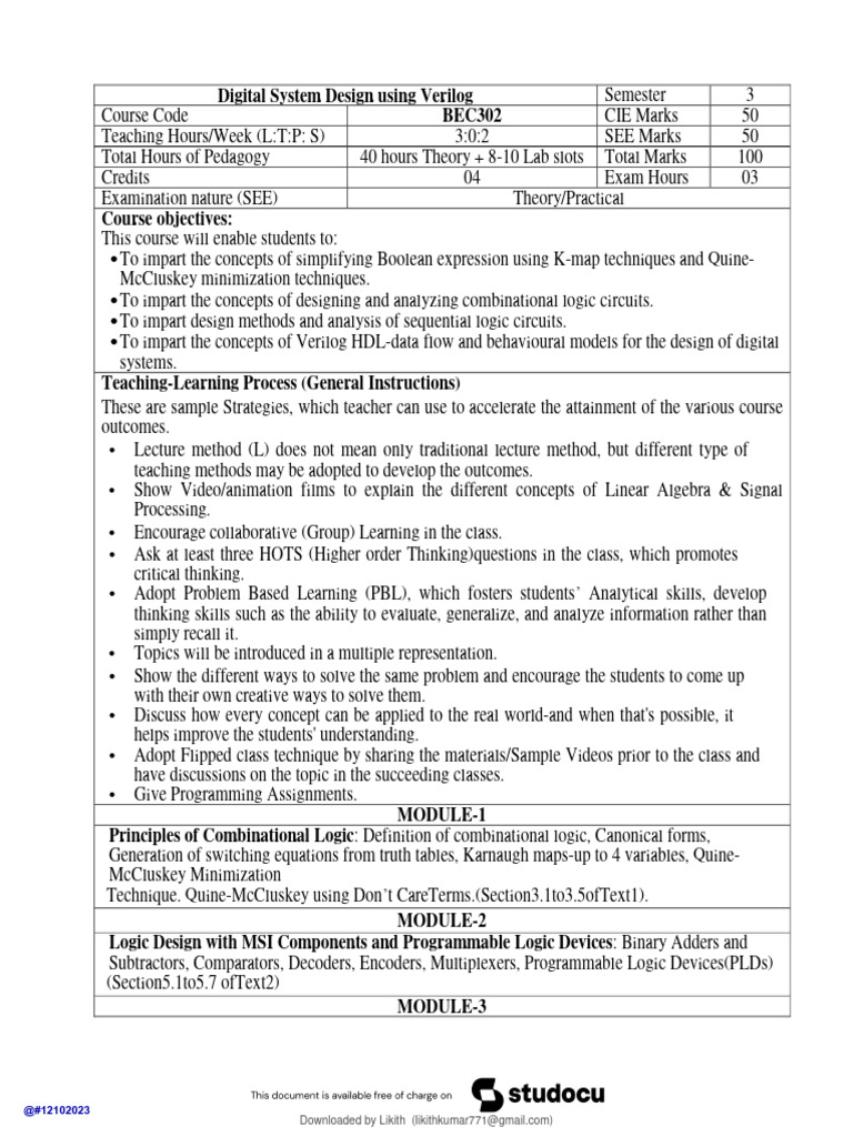 Bec302 Notes Pdf Logic Gate Electronic Design