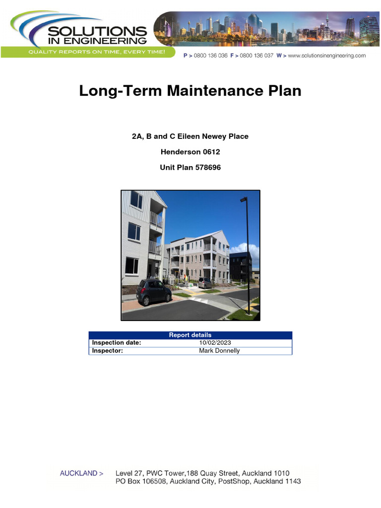 Long-Term Maintenance Plan Overview | PDF | Expense | Taxes