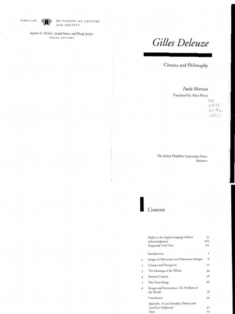 Paola Marrati, Alisa Hartz - Gilles Deleuze - Cinema and Philosophy ...