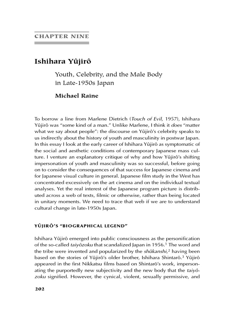 Chap 9 - Taiyozoku - Dennis Washburn, Carole Cavanaugh - Word and Image in Japanese Cinema (2000 ...