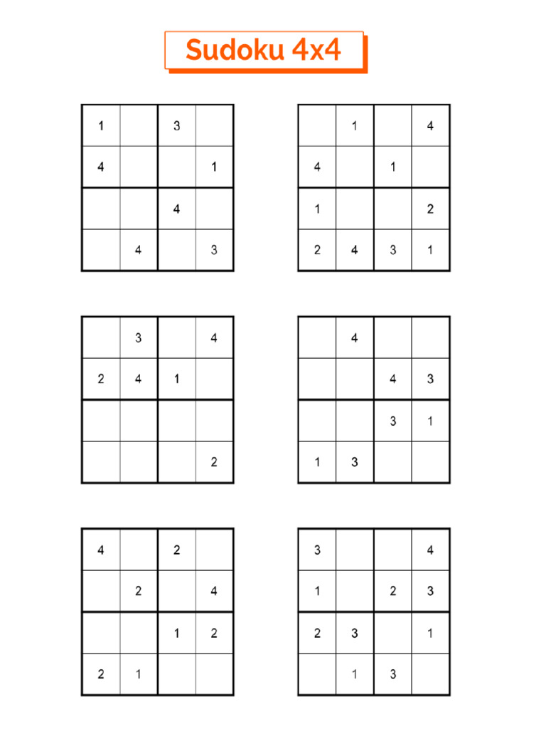 Sudoku 4X4 y 6X6 | PDF