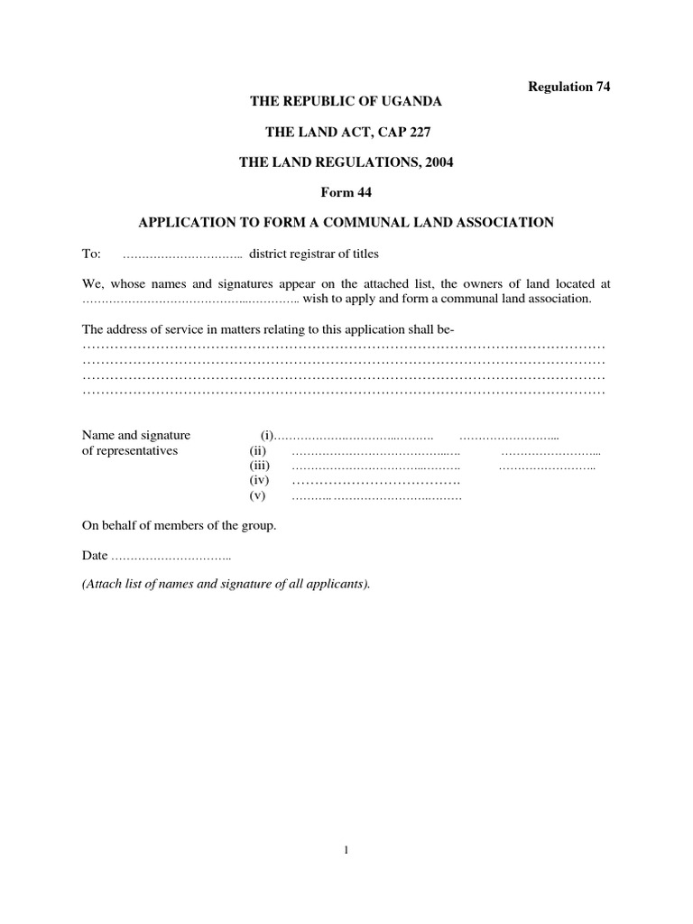 Land-form44-application-to-form-a-CLA | PDF