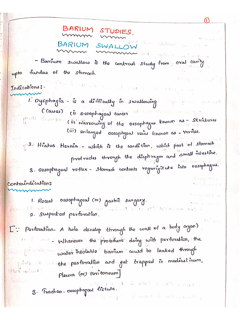 Barium Studies | PDF