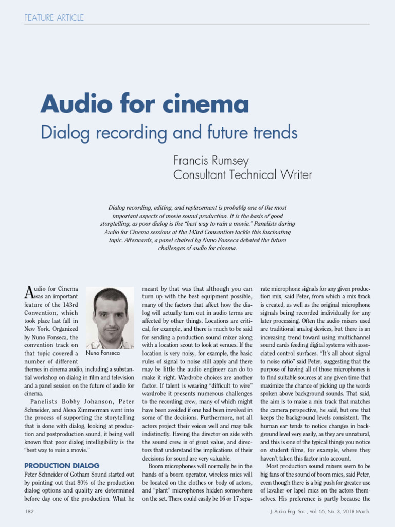 Dialog Recording and Future Trends | PDF | Microphone | Audio Engineer