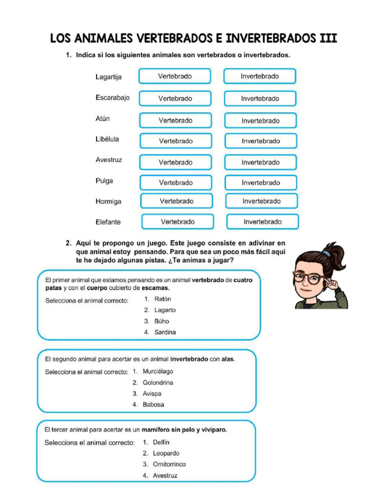 Clasificacion de Animales | PDF
