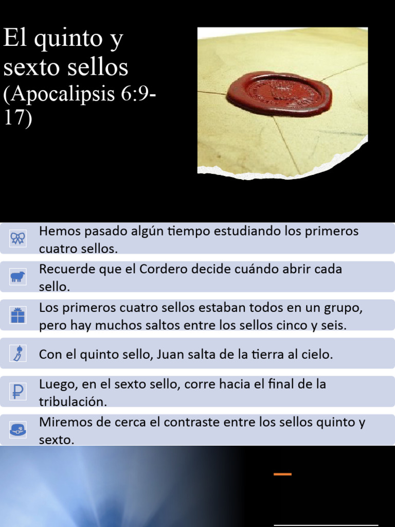 14-El 5to y 6to Sellos | PDF | Jesús | Contenido bíblico 14-El 5to y 6to Sellos | PDF | Jesús | Contenido bíblico