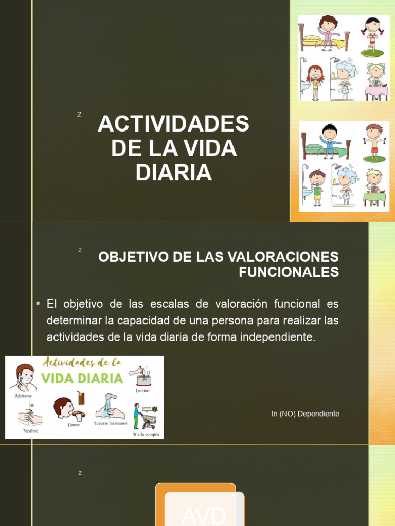 Actividades de La Vida Diaria | PDF