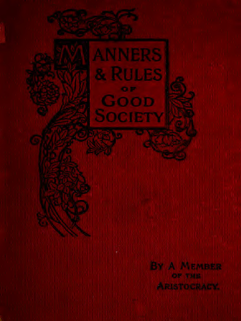 10.44 Manners and Rules of Good Society | PDF | Etiquette | Gentleman