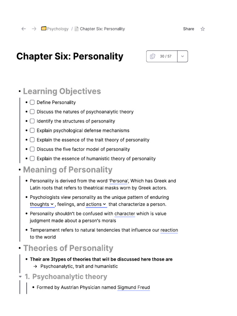 Psych Unit6 Short Note | PDF
