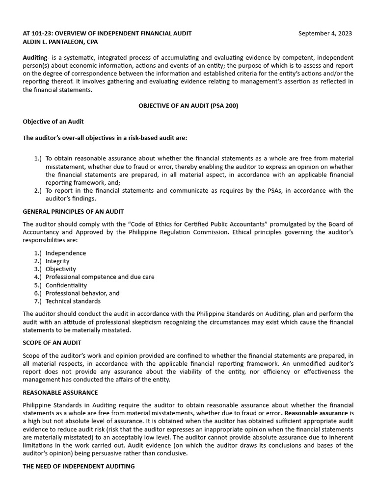 Audit of Historical Financial Statement | PDF | Audit | Financial Audit Audit of Historical Financial Statement | PDF | Audit | Financial Audit