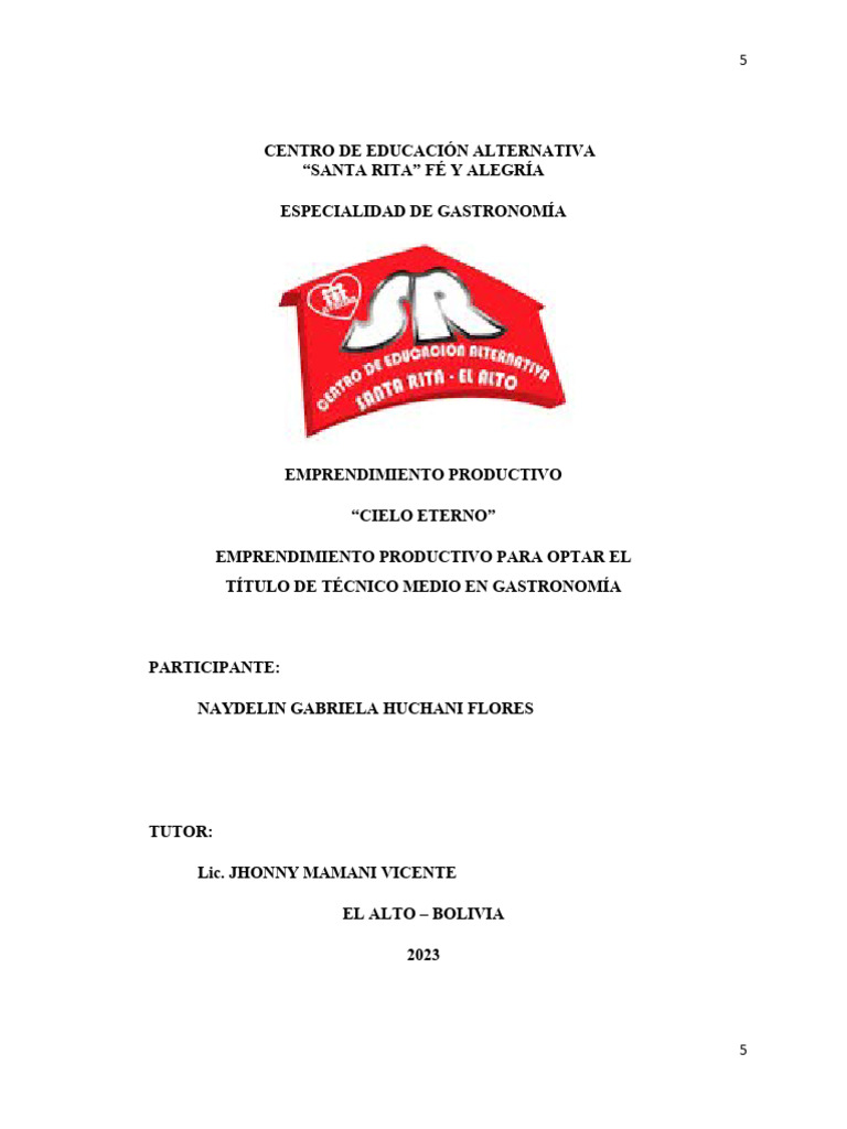 Cielo Eterno 2 | PDF | Iniciativa empresarial | Alimentos