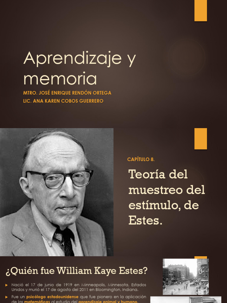 Teoría Del Muestreo Del Estímulo, de Estes | Descargar gratis PDF ...