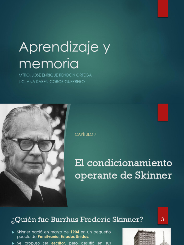 El Condicionamiento Operante de Skinner | PDF | Behaviorismo | Sicología