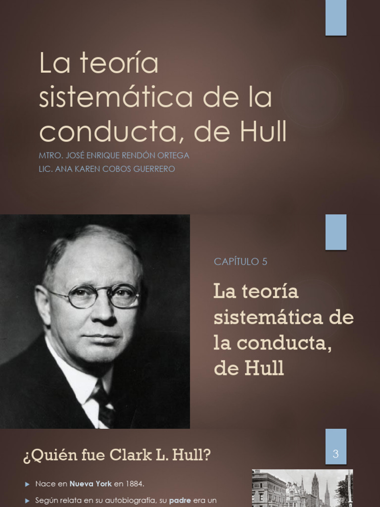 La Teoría Sistemática de La Conducta, de Hull | PDF | Motivación ...