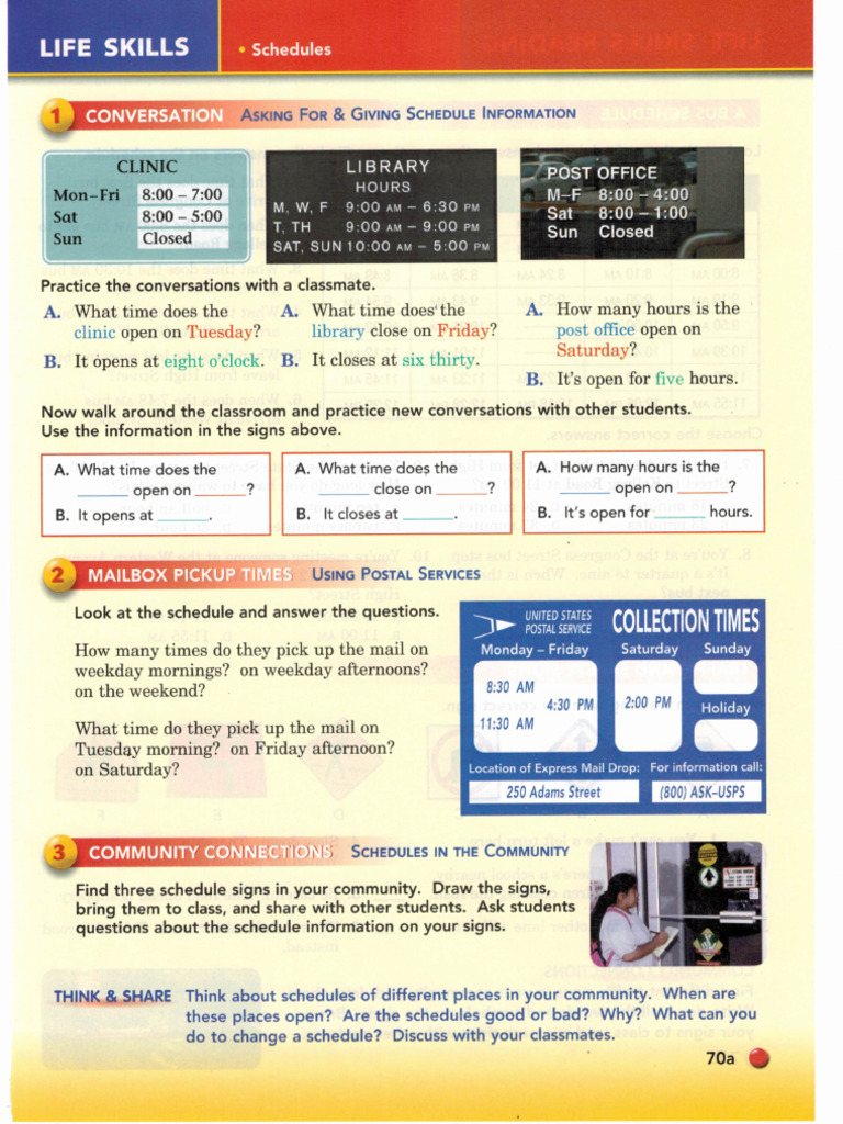 Side X Side Plus, Book 2, Unit 7, Life Skills, Reading, Assessment | PDF