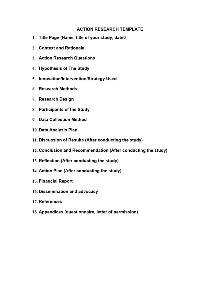 Action Research Template | PDF