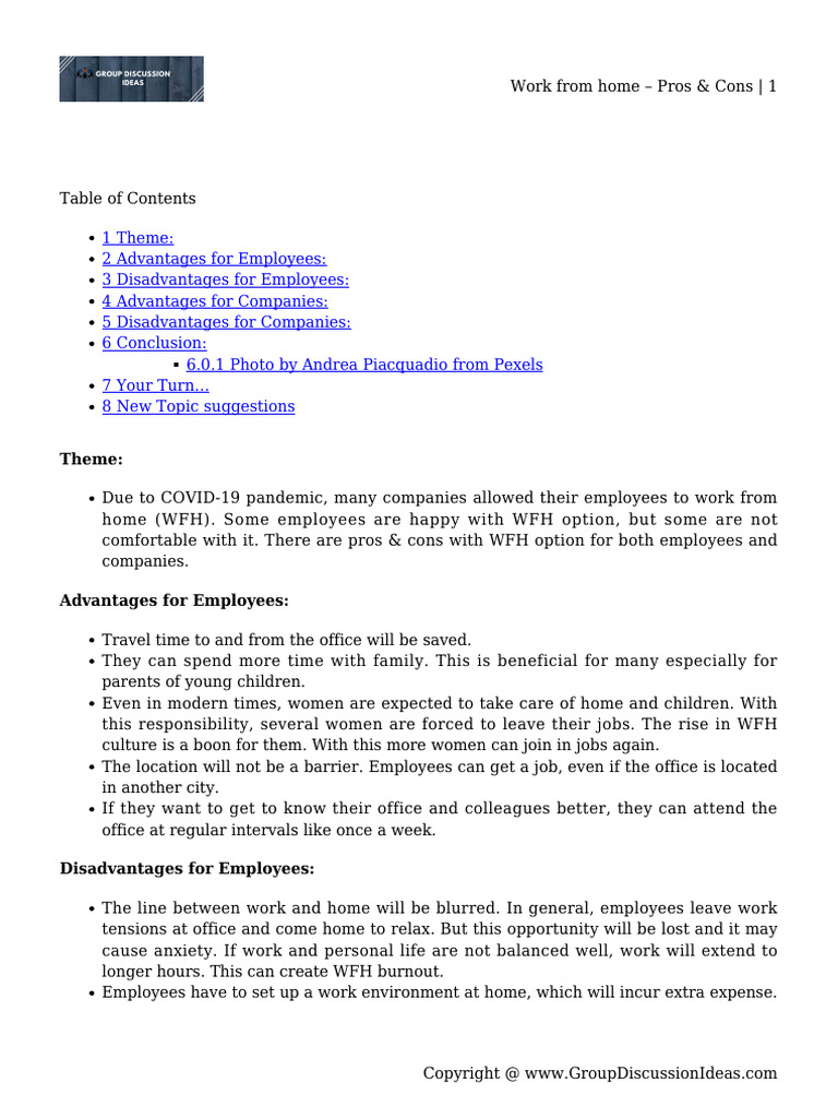 Work from home | PDF | Social Psychology