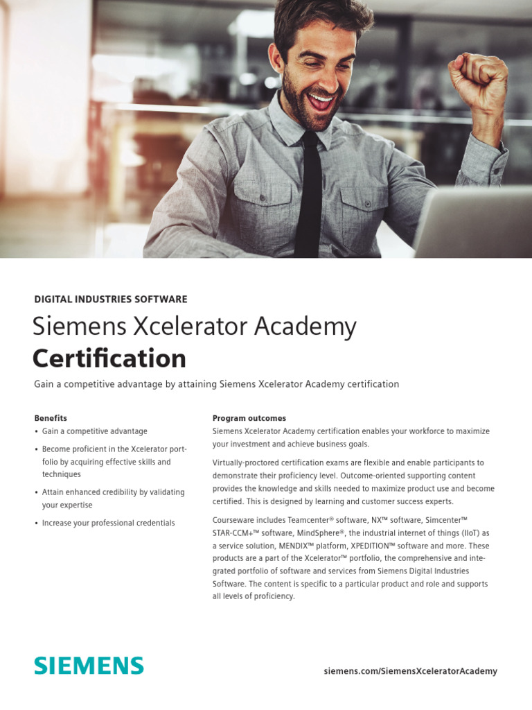 Siemens SW Xcelerator Academy Certification FS | PDF | Professional Certification | Certification