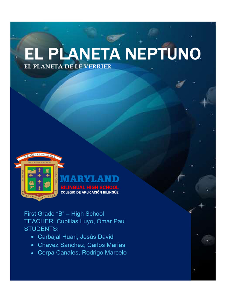 EL PLANETA NEPTUNO - Marcelo | PDF | Neptuno | Sistema solar