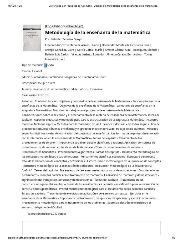 Ballester LIBRO-referencia-Metodología de La Enseñanza de La Matemática | PDF | Enseñando ...
