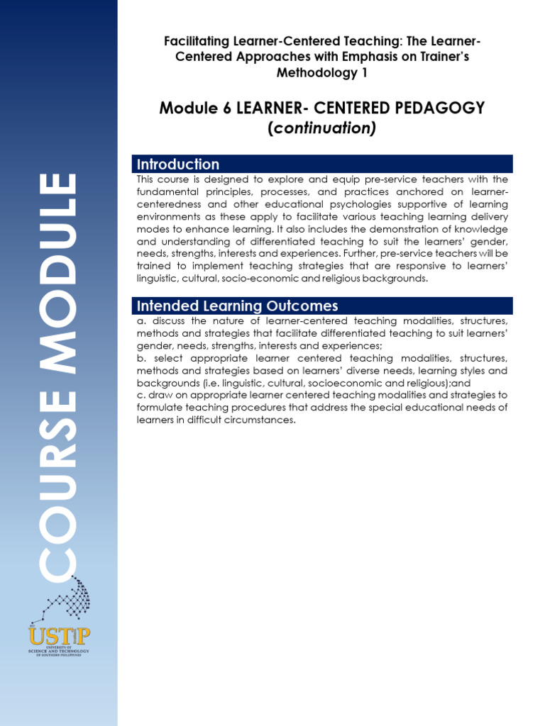 MODULE 6 | PDF | Differentiated Instruction | Teachers