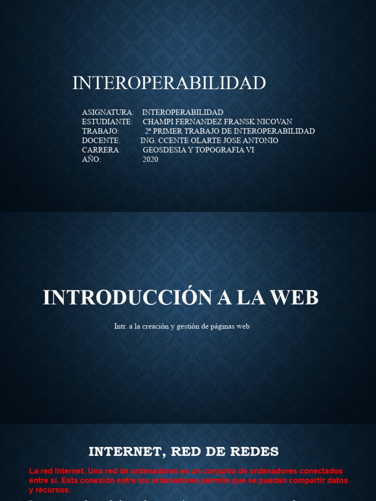 Interoperabilidad #2 para Leer | PDF | Servidor web | Internet y web