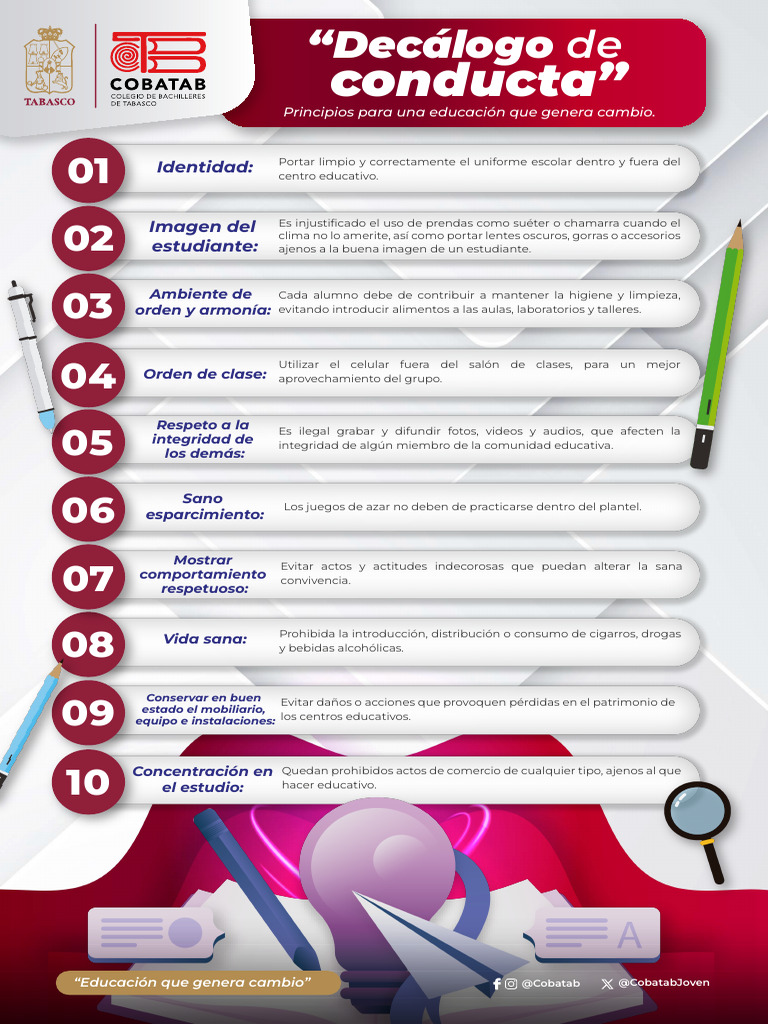 Decálogo de Conducta Escolar | PDF