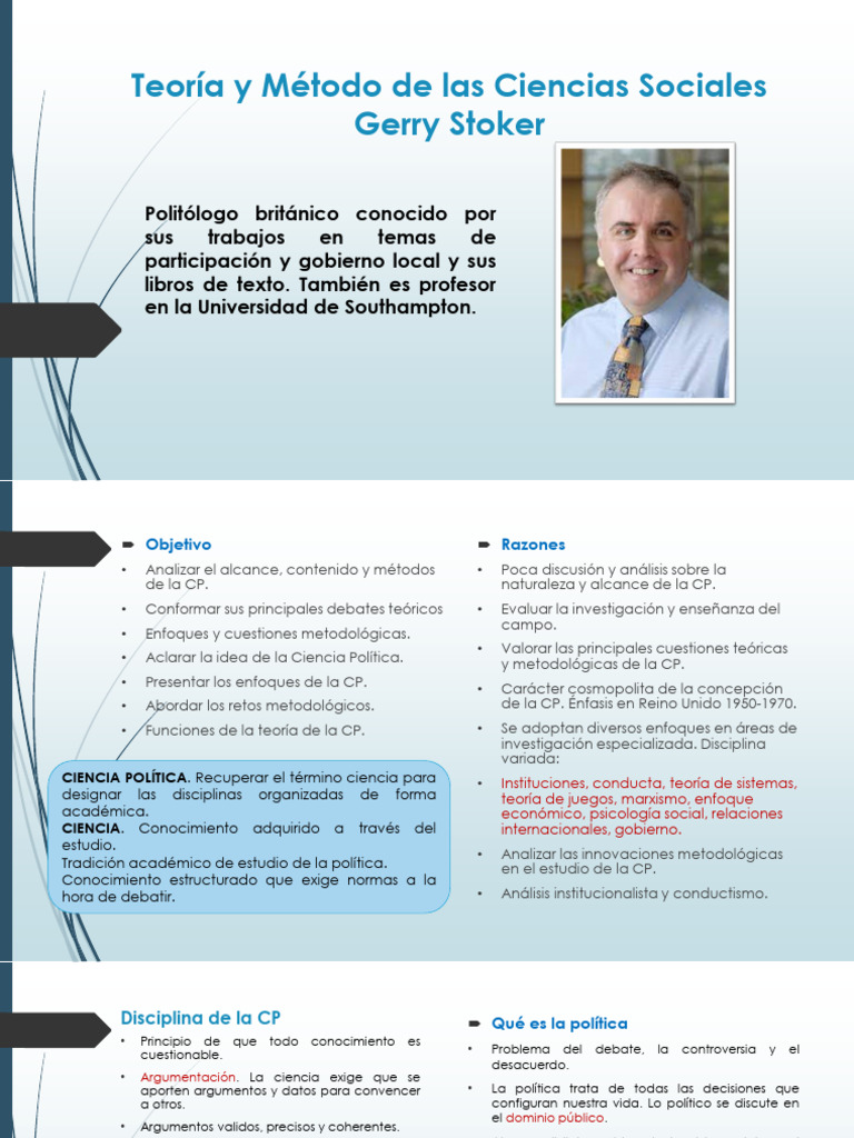 Gerry Stoker | PDF | Teoría | Método científico