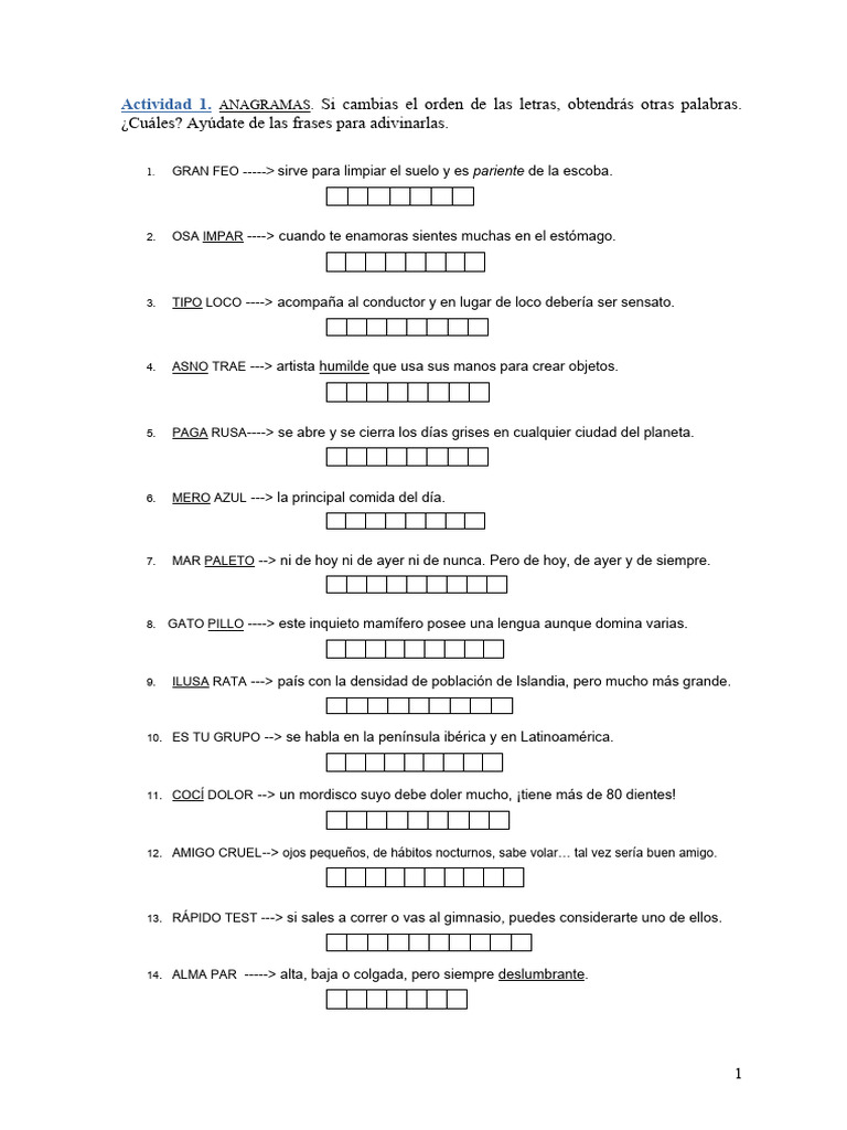 Pasatiempos | PDF