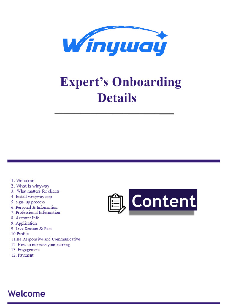 Winyway Experts Joining Program | PDF | Expert | Mobile App
