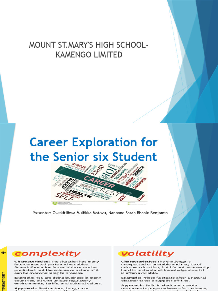 Career Guidance Session Senior Five 2022 | PDF | Decision Making | Cognitive Science