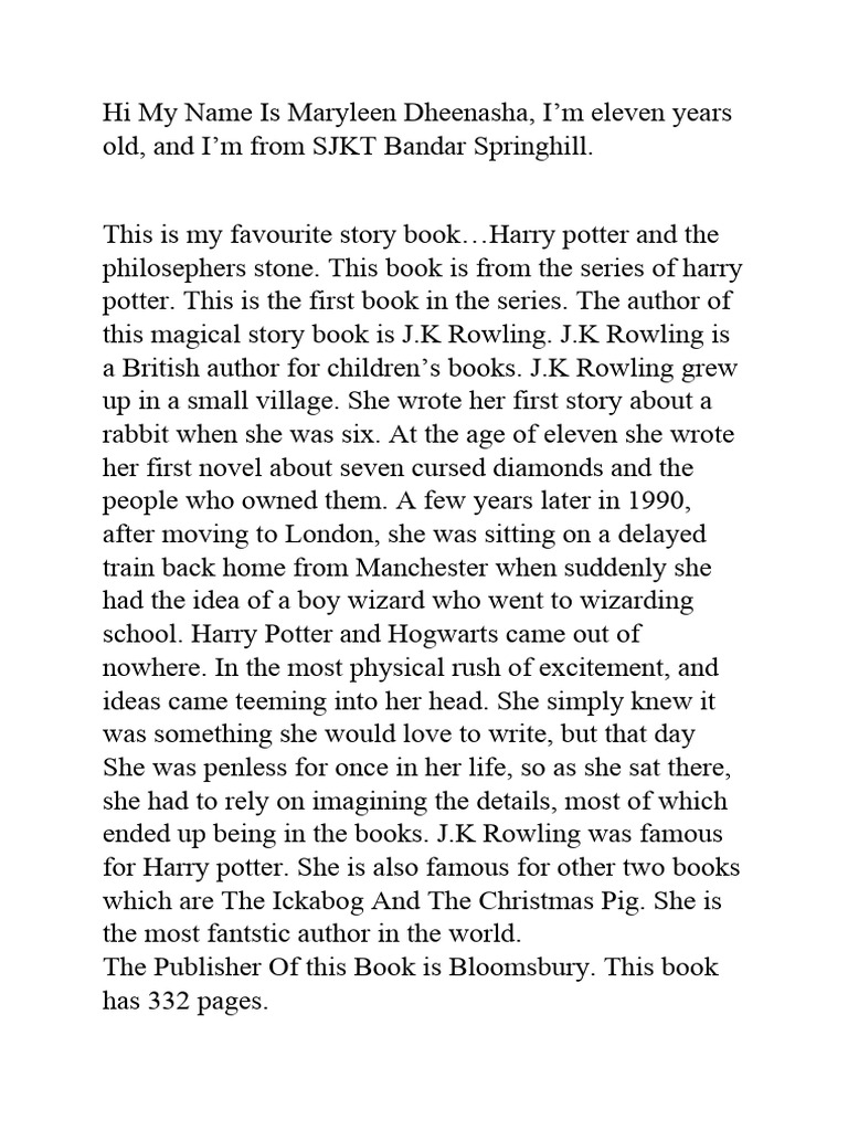 Harry Potter Synopsis Edited | PDF | Harry Potter | Literary Characters