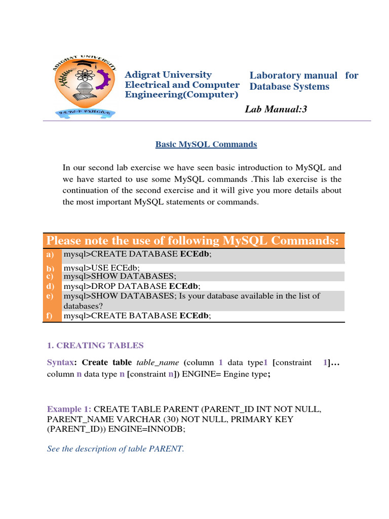 Lab Manual 3 | PDF | Software Design | Sql