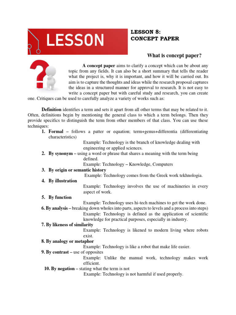 LESSON 8 CONCEPT PAPER | PDF | Concept | Semantics