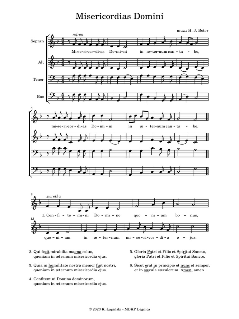 Misericordias Domini H. J. Botor | PDF