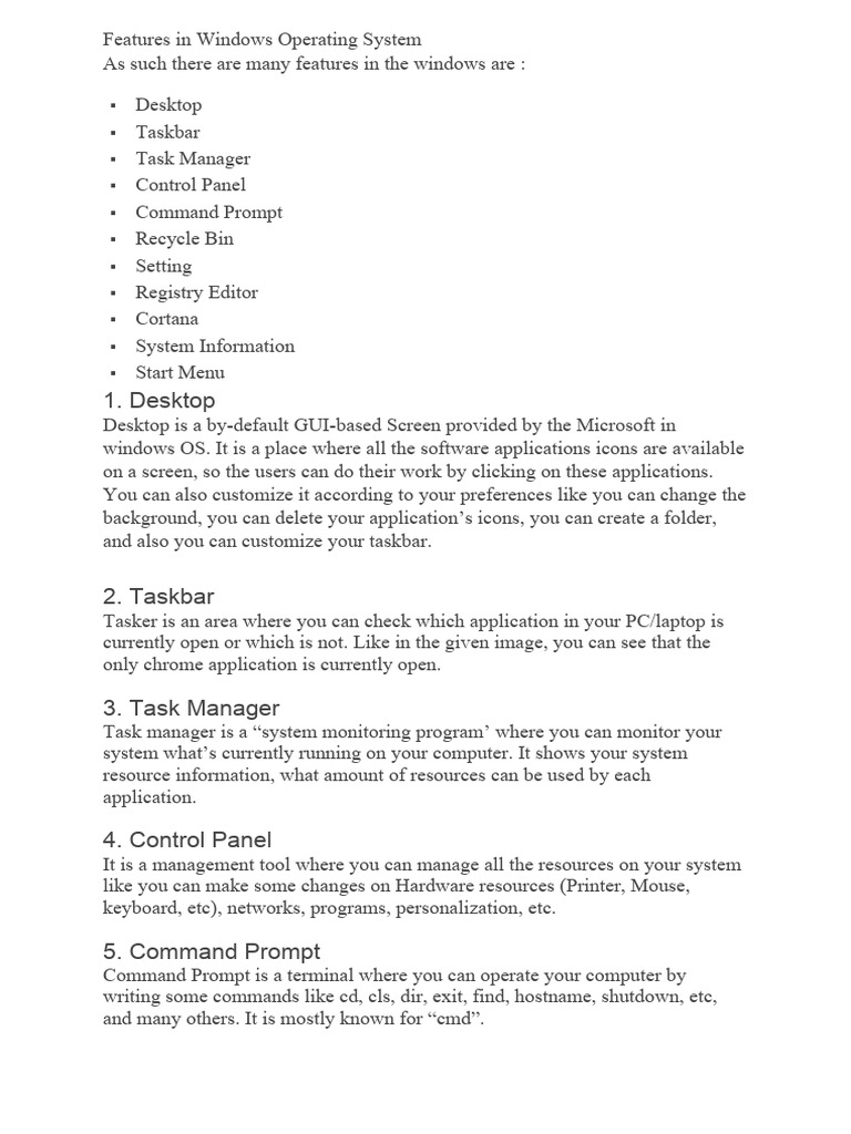Ch-2Features in Windows Operating System | PDF | Icon (Computing ... Ch-2Features in Windows Operating System | PDF | Icon (Computing ...