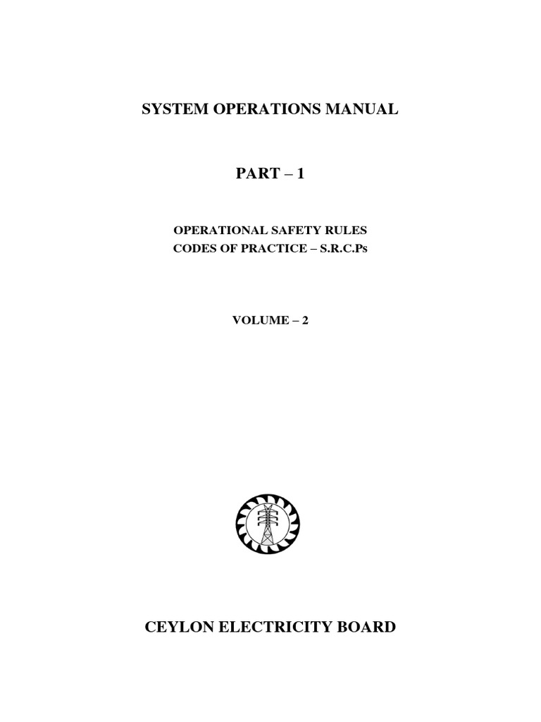 System Operations Manual Part 1 Volume 2 | PDF | Electrical Substation | High Voltage