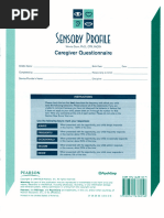 SHORT SENSORY PROFILE Child2 | PDF | Somatosensory System | Behavioural ...